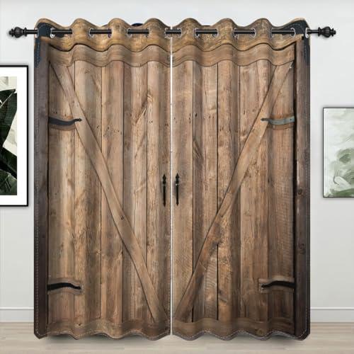 Transforming Our Space: A Review of Rustic Barn Door Curtains - YONOHOME
